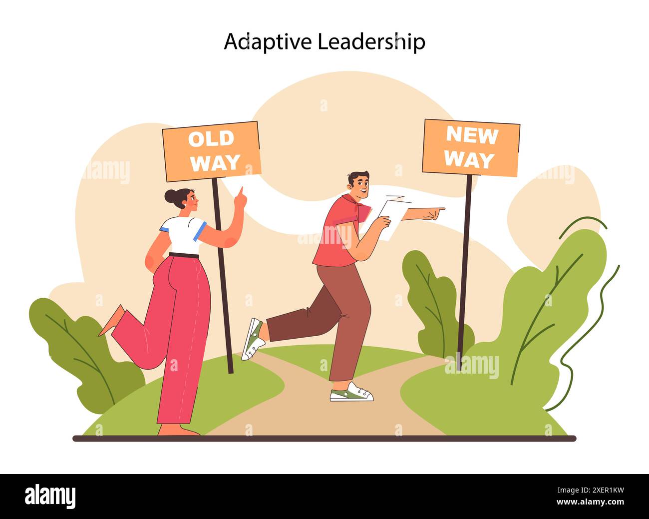 Adaptive leadership' skill. Adaptability and flexibility in decision making process. Top manager ...