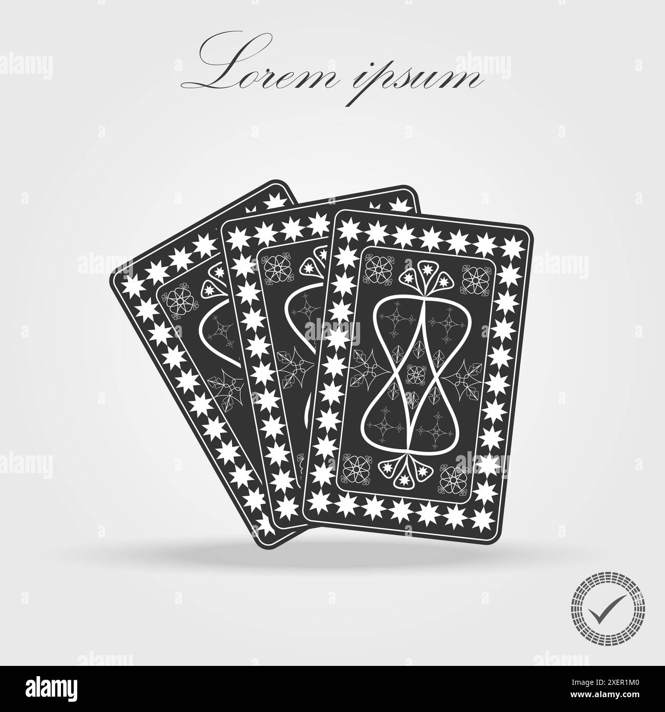 Back side design - playing cards vector illustration Stock Vector Image ...