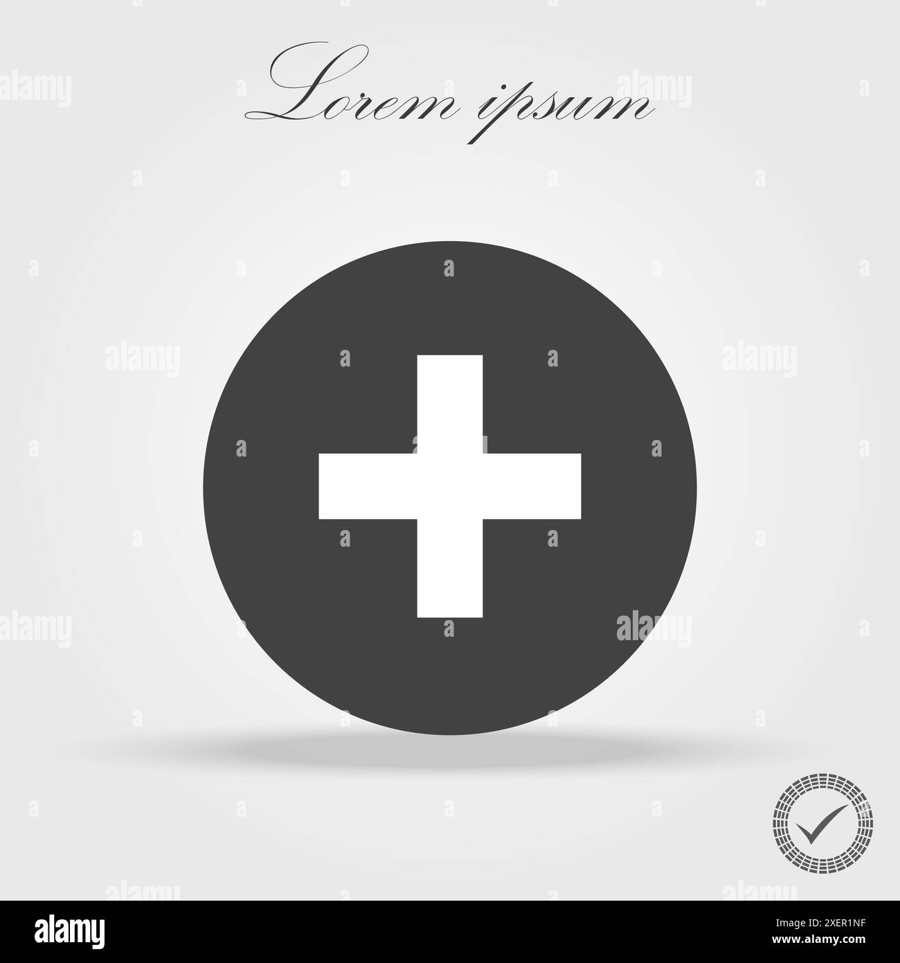 Plus icon from Primitive Round Buttons OverColor Set. This round flat ...