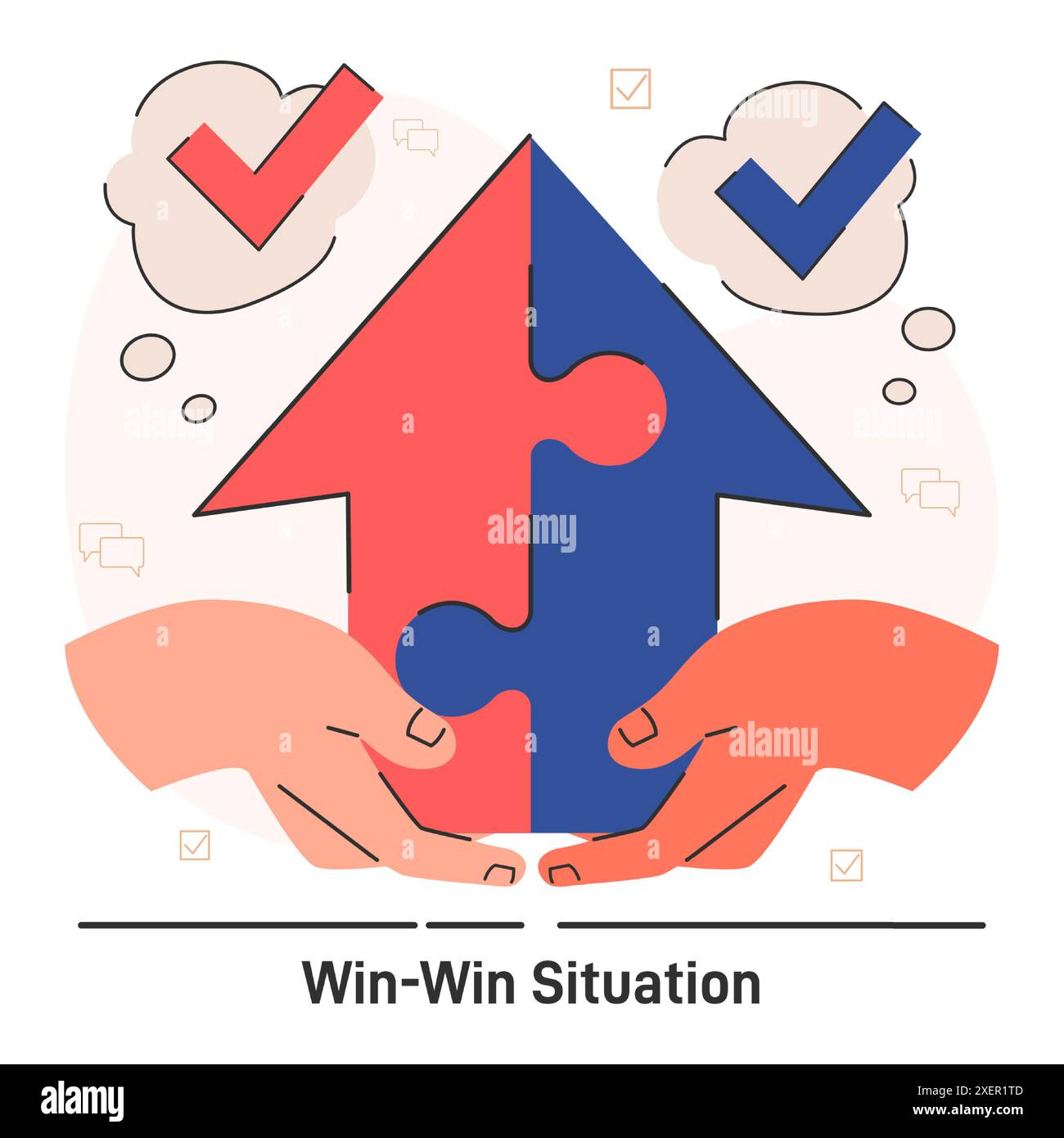Win win compromise agreement Stock Vector Images - Alamy