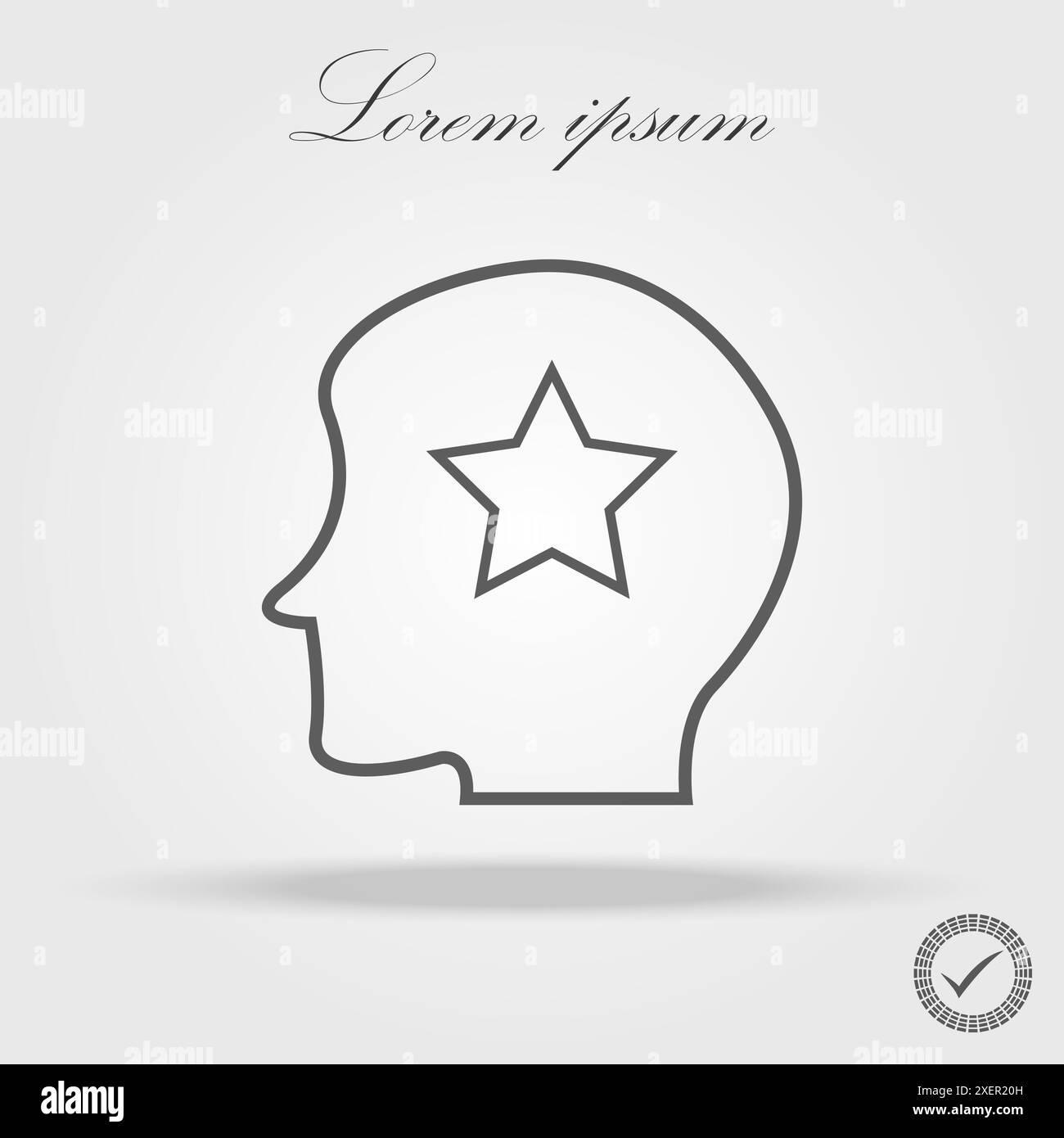 Illustration of a male head icon with a star Stock Vector Image & Art ...