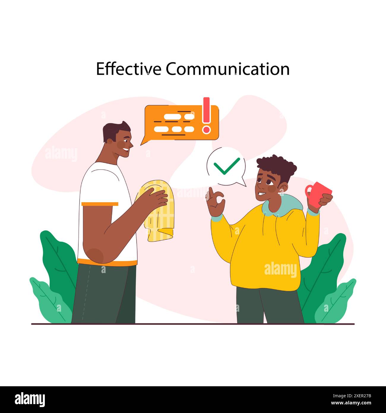 Positive parenting or fostering. Effective communication between father ...