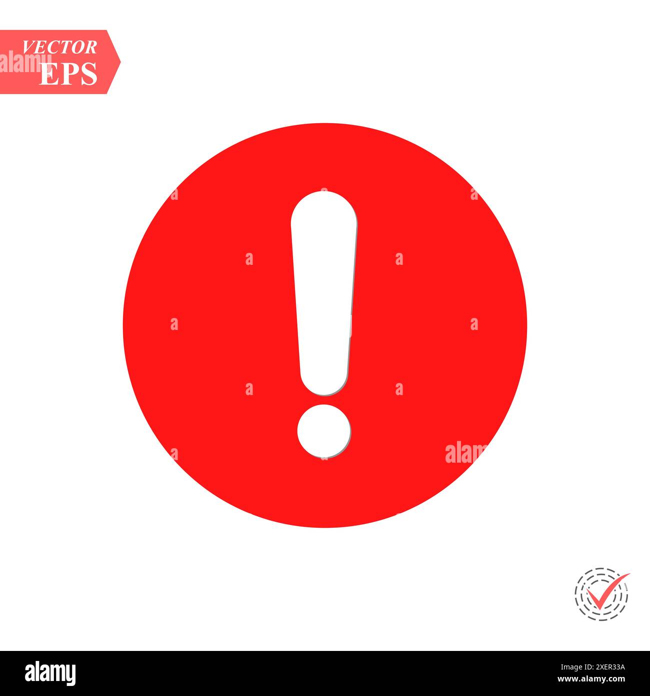 Exclamation mark. Exclamation mark. Hazard warning symbol. Flat design ...