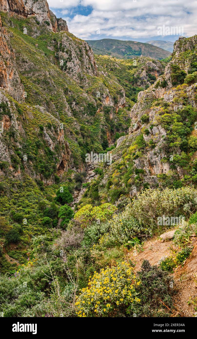 Topolia Gorge, Kissamos Mountains, Western Crete, Greece Stock Photo ...