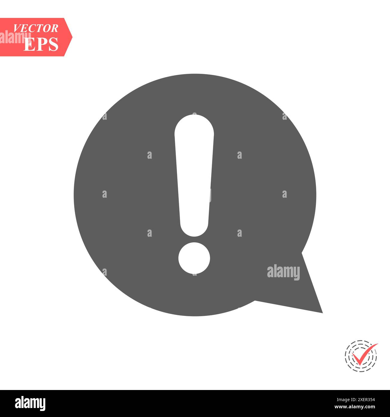 Exclamation mark. Exclamation mark. Hazard warning symbol. Flat design ...