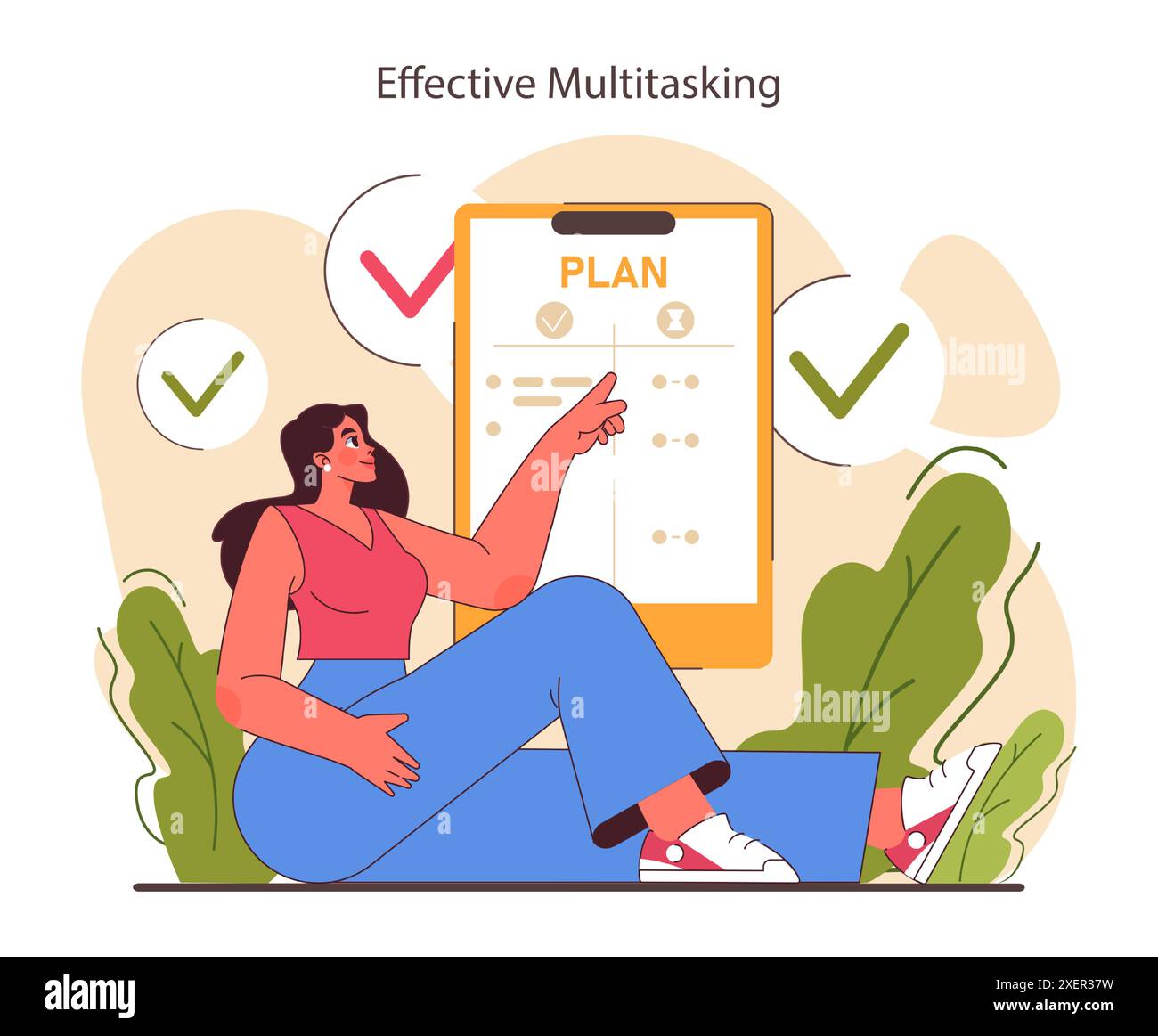Multitasking. Effective and competent office worker time and task ...