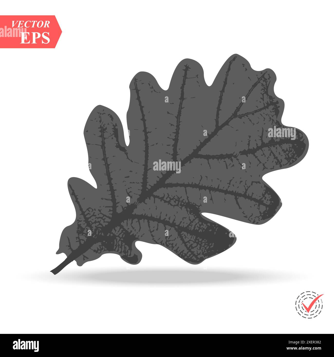 Oak Leaf vector. Modern vector pictogram for web graphics - stock ...