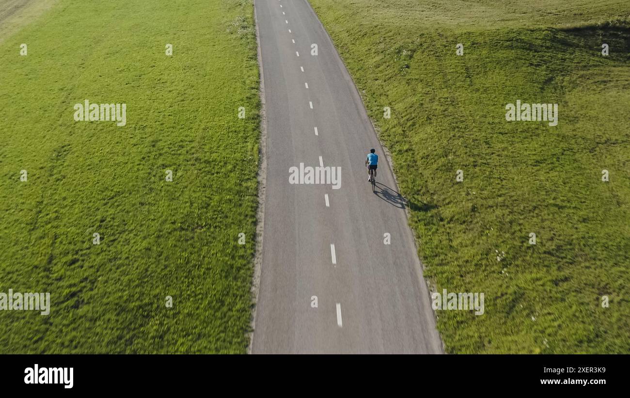 Aerial drone shot athlete training hi-res stock photography and images ...