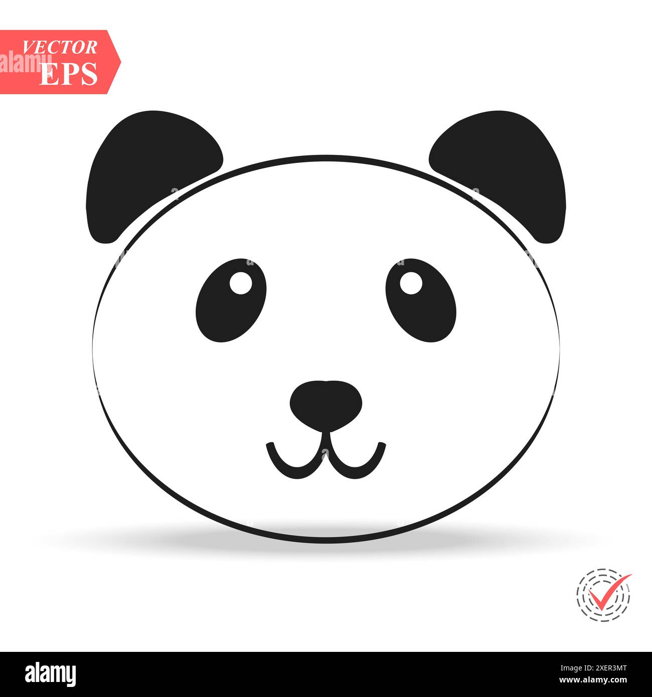 Vector of a panda head design on white background. Wild Animals. Easy ...