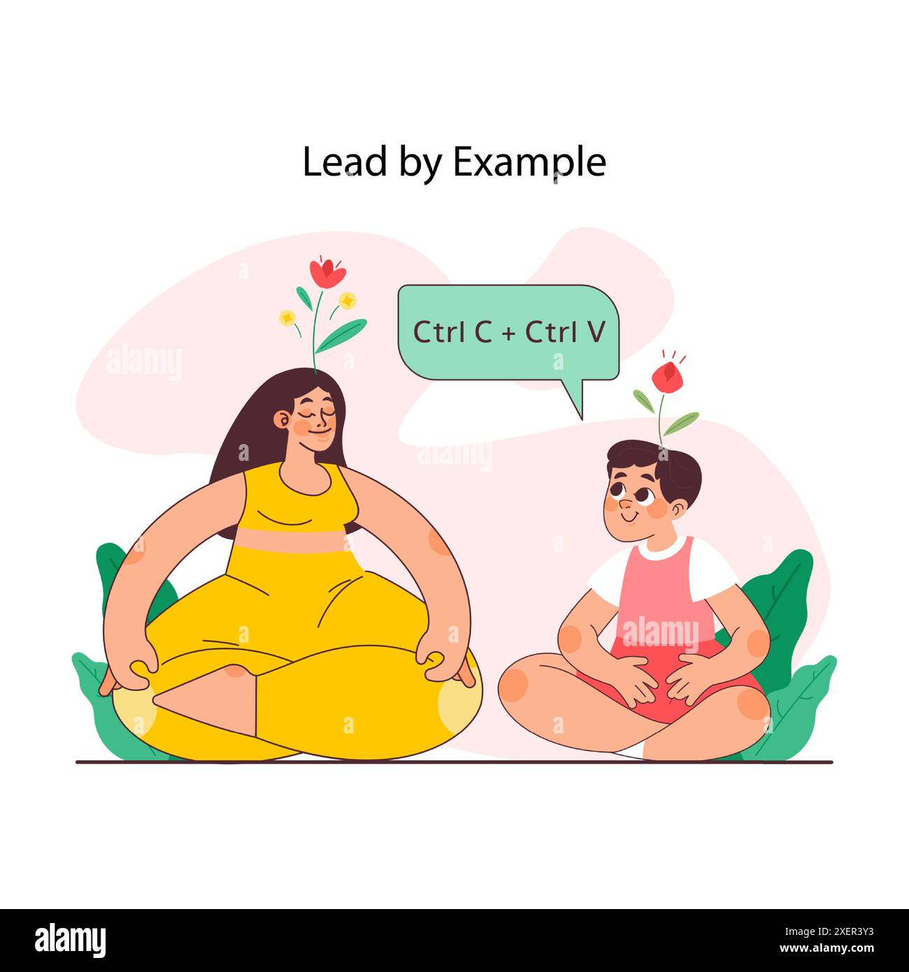 Positive parenting lead by example. Formation of little child's social ...