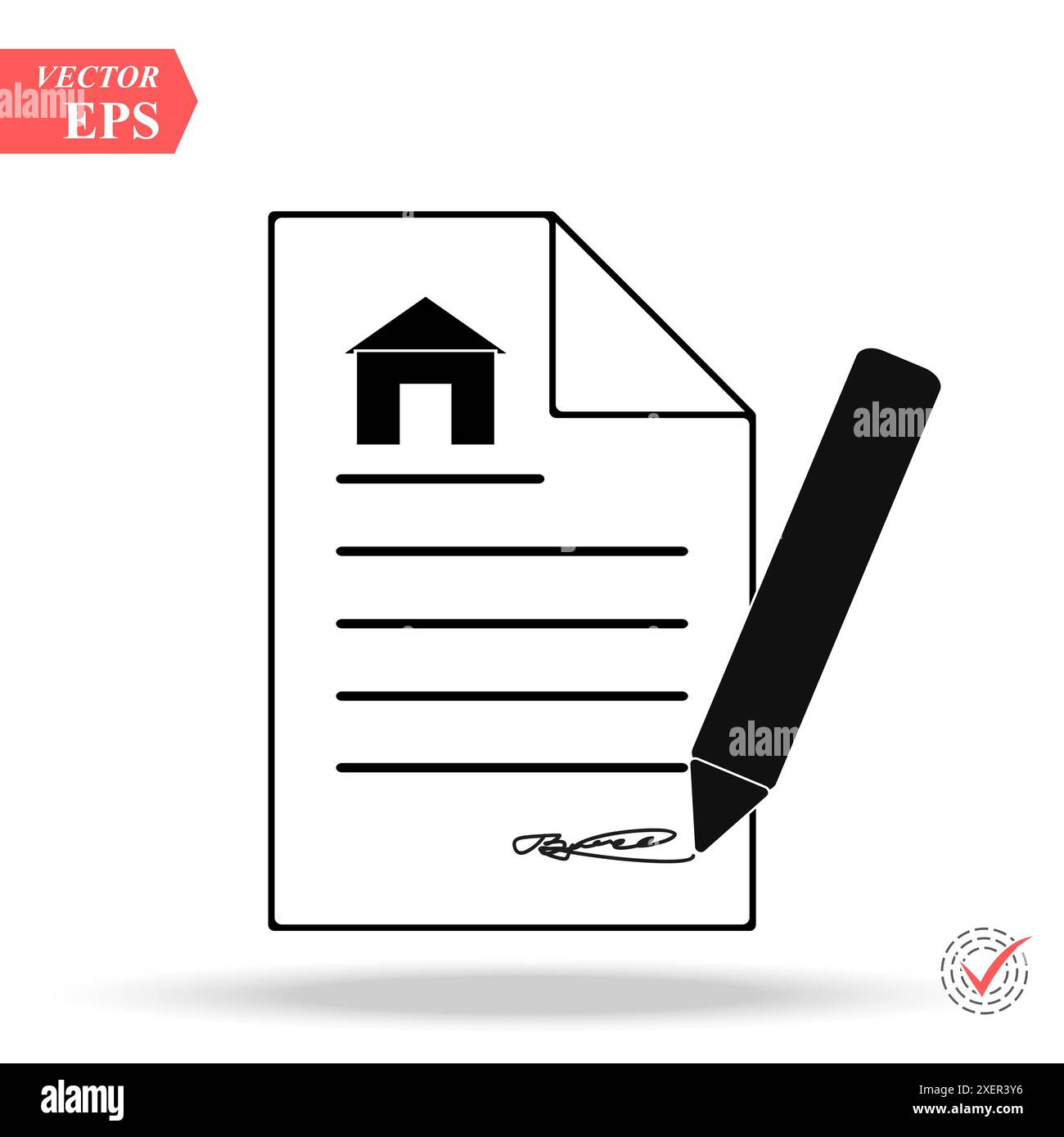 Lease contract concept background Stock Vector Images - Alamy