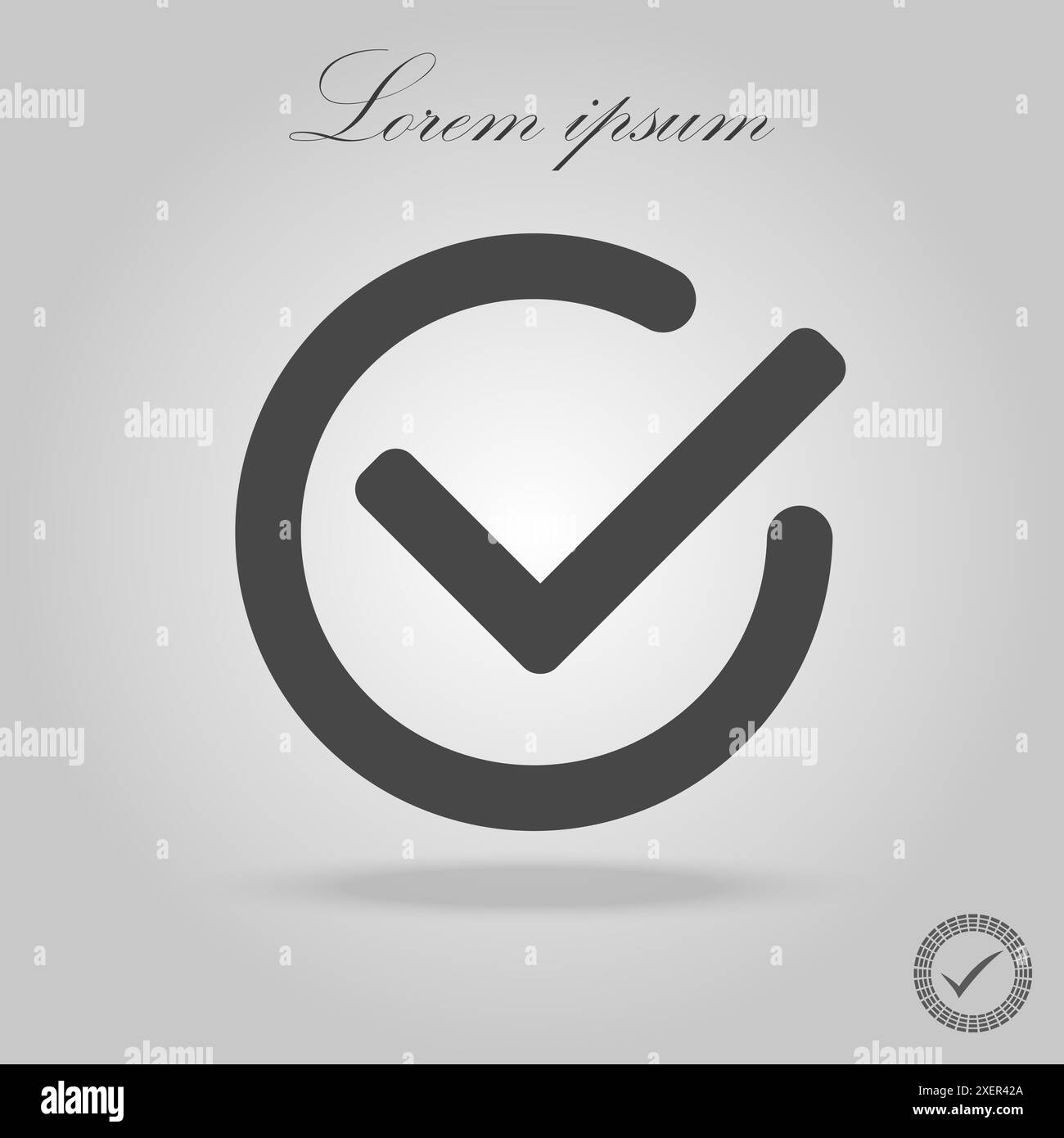 Chek, ok, yes icon approved vector illustration. Check mark icon on white background. Vector ...