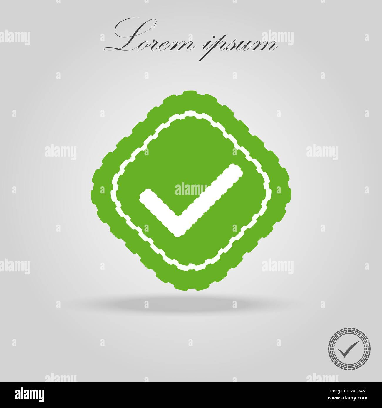 Chek Icon Vector. Cheked icon vector on white background. Green icon ...