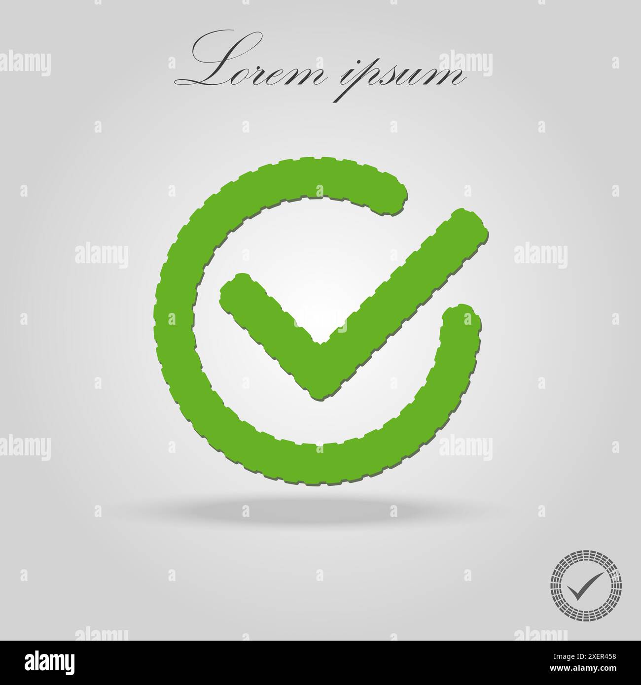 Chek Icon Vector. Cheked icon vector on white background. Green icon ...