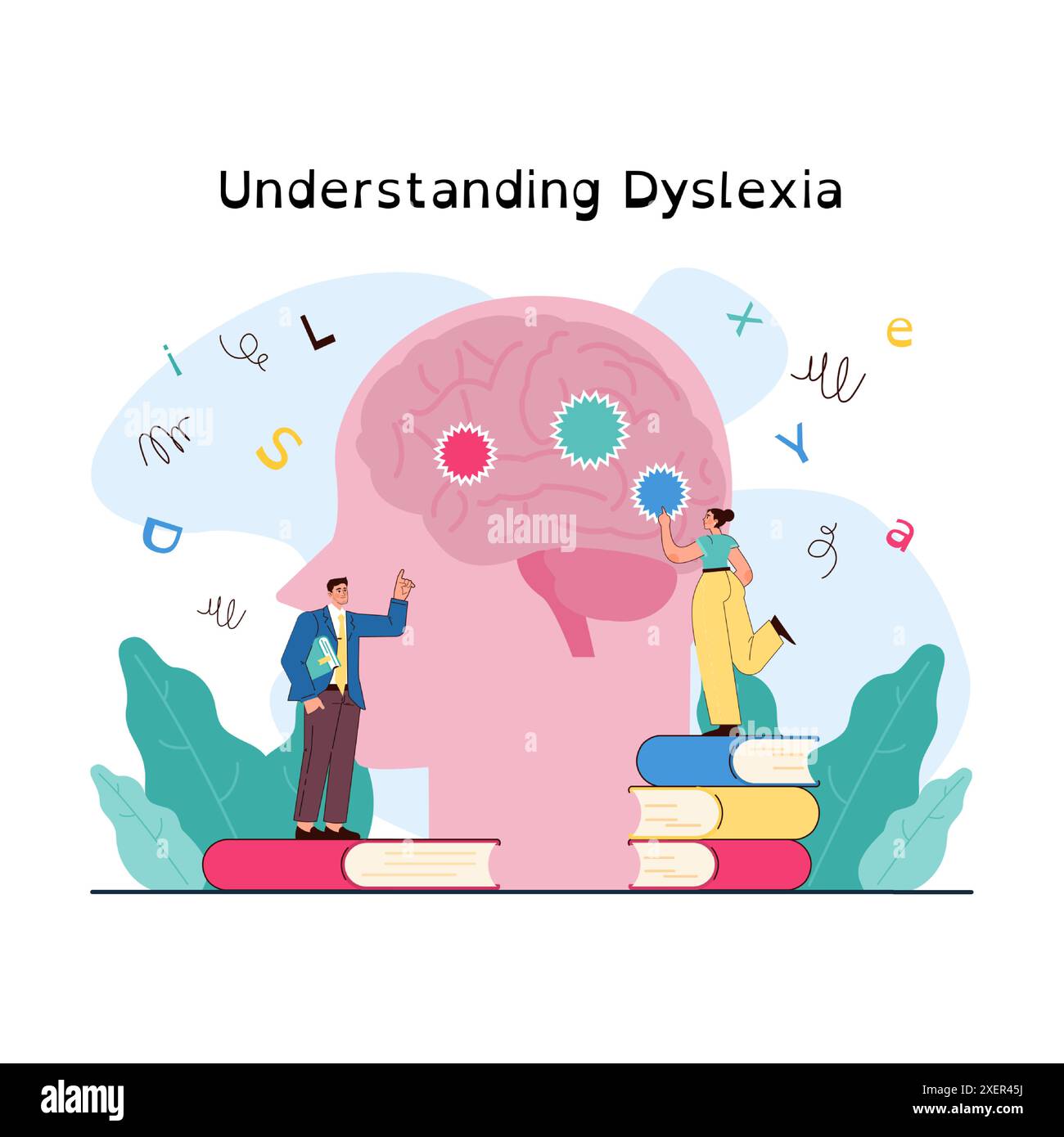 Dyslexia. Learning disorder or disability. Reading, writing or ...