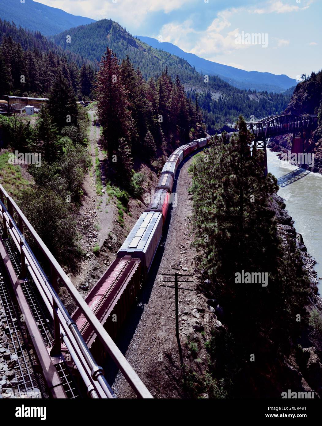 Cisco crossing, Canada - 22nd June 2023:The Canadian National Railway ...