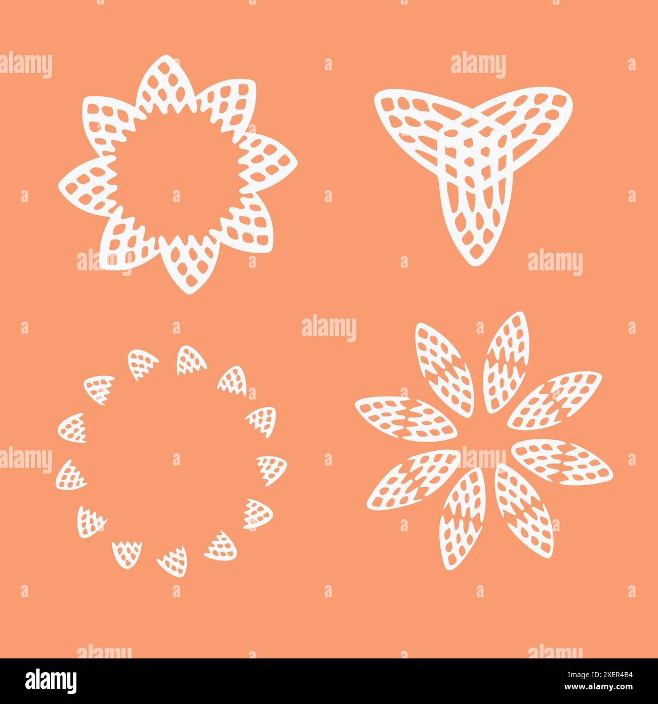 Peach fuzz botanical set texture vector motif with color of the year ...
