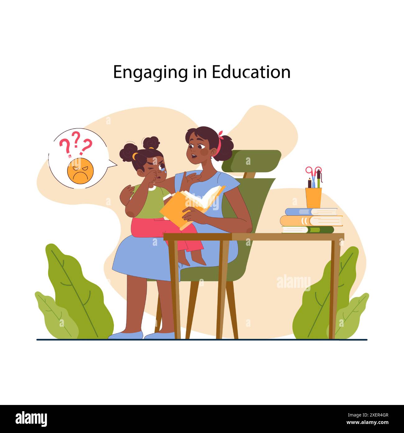 Positive parenting. Children upbringing and education with parental involvement. Primary school ...