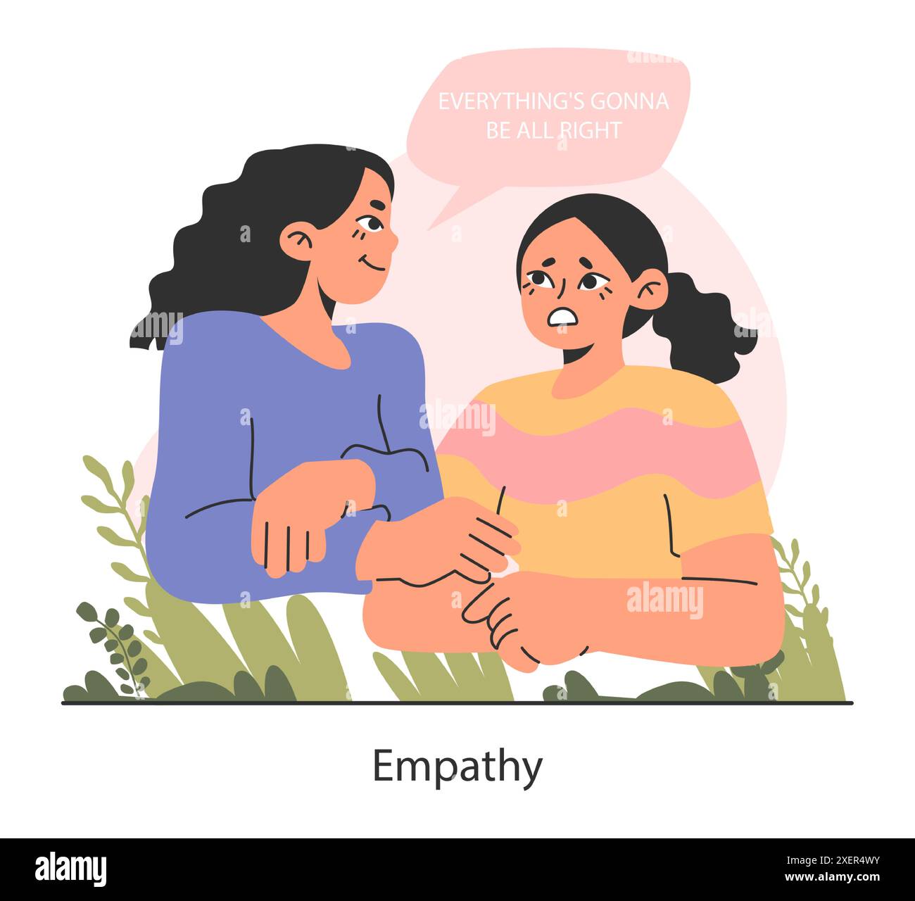 Character with empathy. Woman with deep understanding of emotions and ...