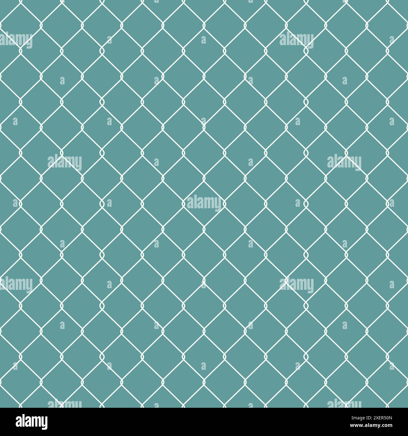 Metallic wired Fence seamless pattern isolated on blue background. Steel Wire Mesh. Vector ...