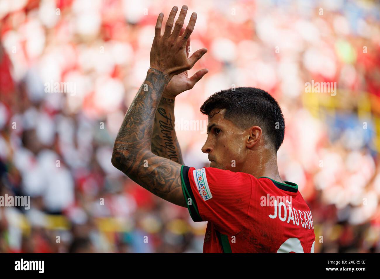 Joao Cancelo seen during UEFA Euro 2024 game between national teams of ...