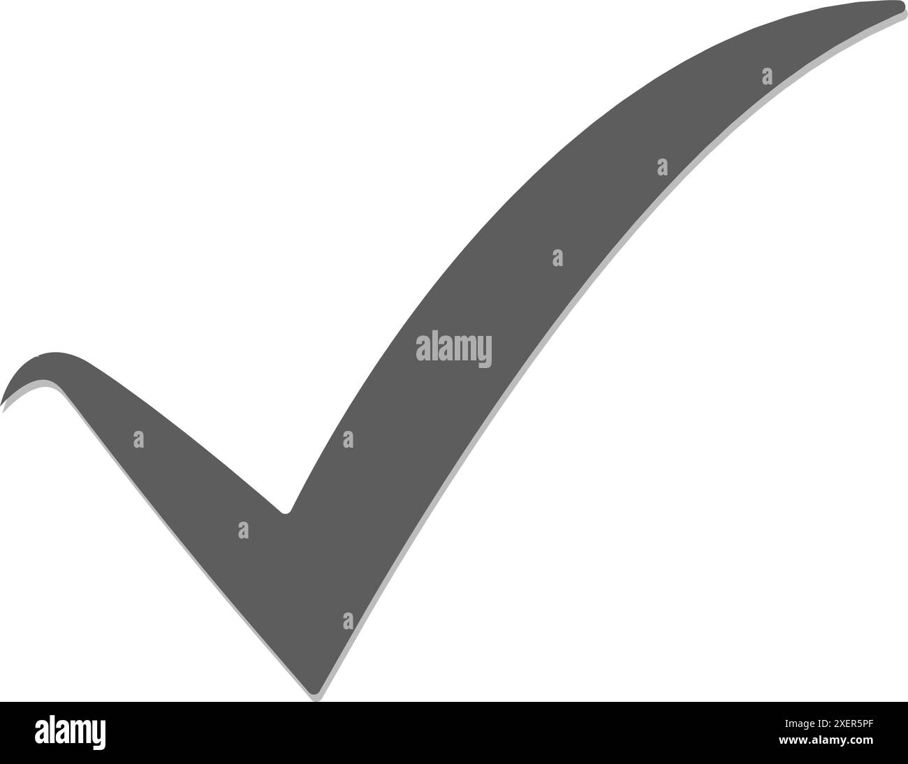 Black check mark icon. Tick symbol in black color, vector illustration ...