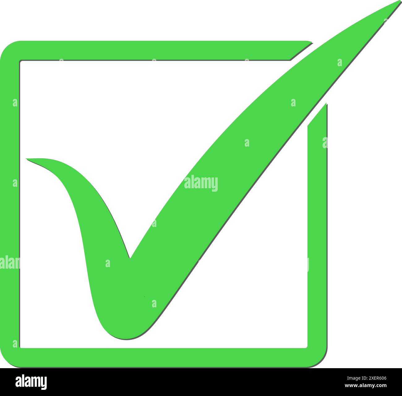 Green tick. Green check mark. Tick symbol, icon, sign in green color ...
