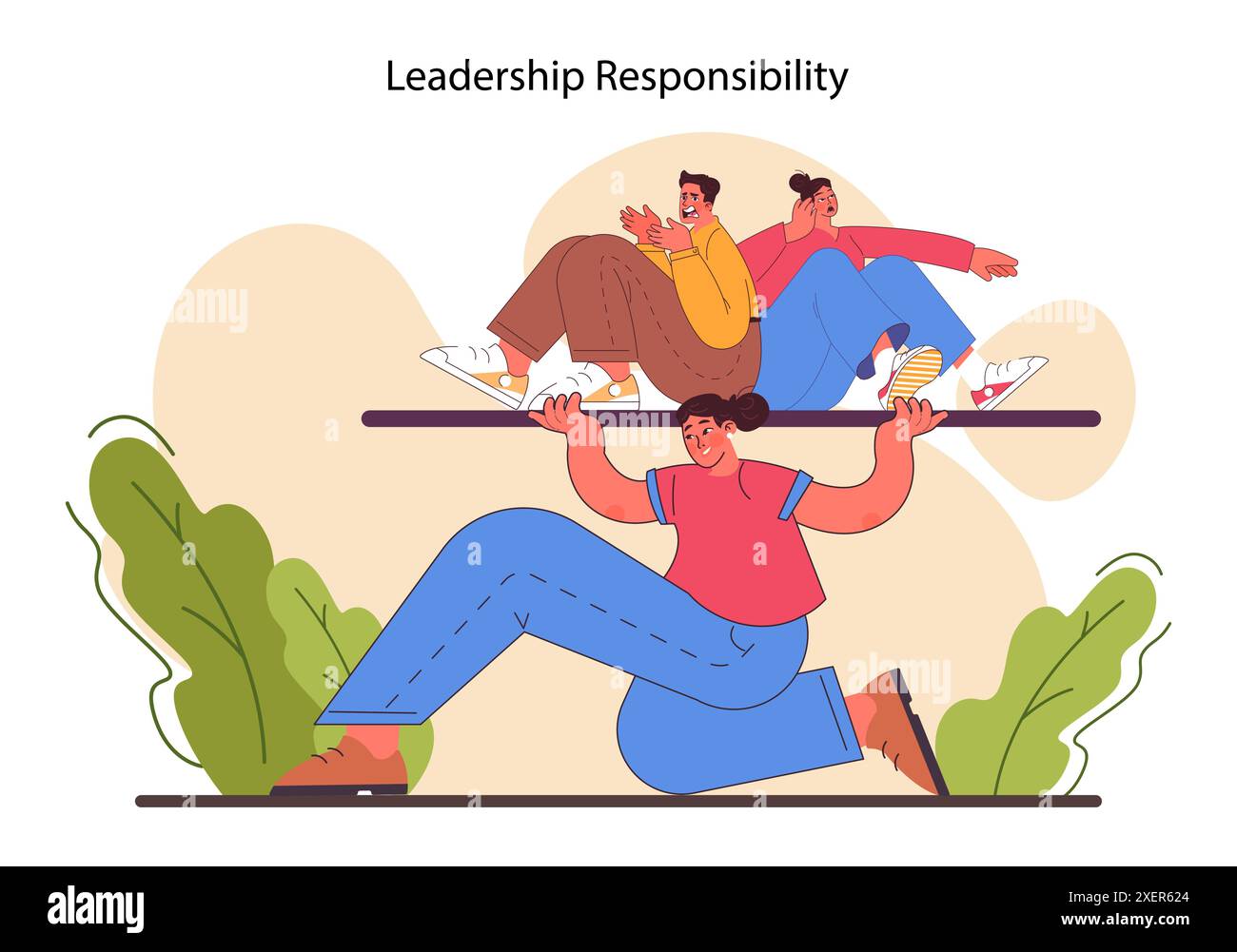 Leadership responsibility. Top manager professional quality leading a ...