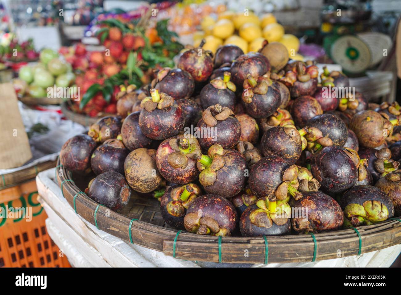 Hoi An, Vietnam - 8 Feb, 2024: Fresh Mangosteens (Mang Cut) for sale on ...