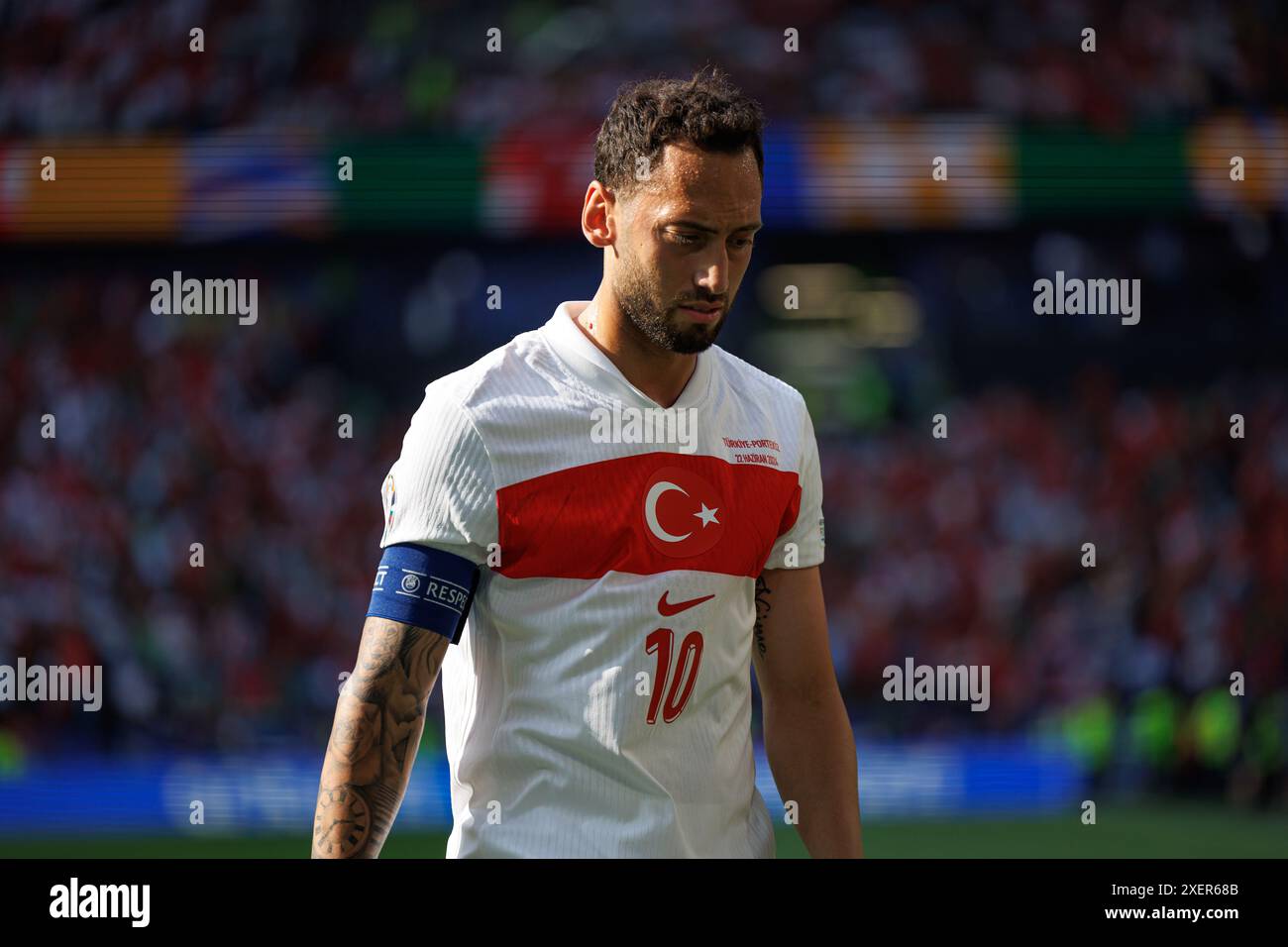 Hakan Calhanoglu seen during UEFA Euro 2024 game between national teams ...