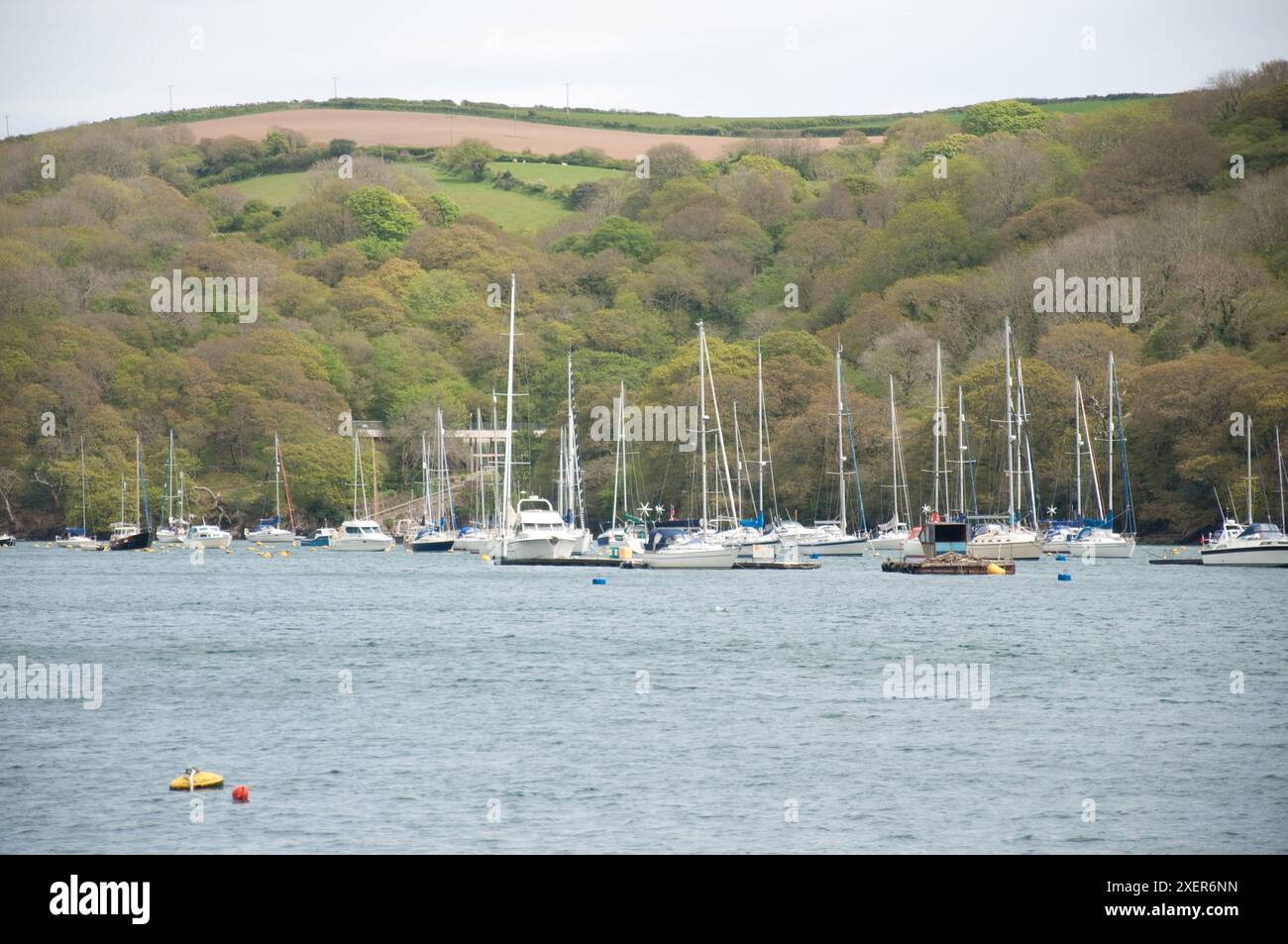 Fowey Estuary and Marina, Fowey, Cornwall, UK. Fowey (FOY; Cornish ...