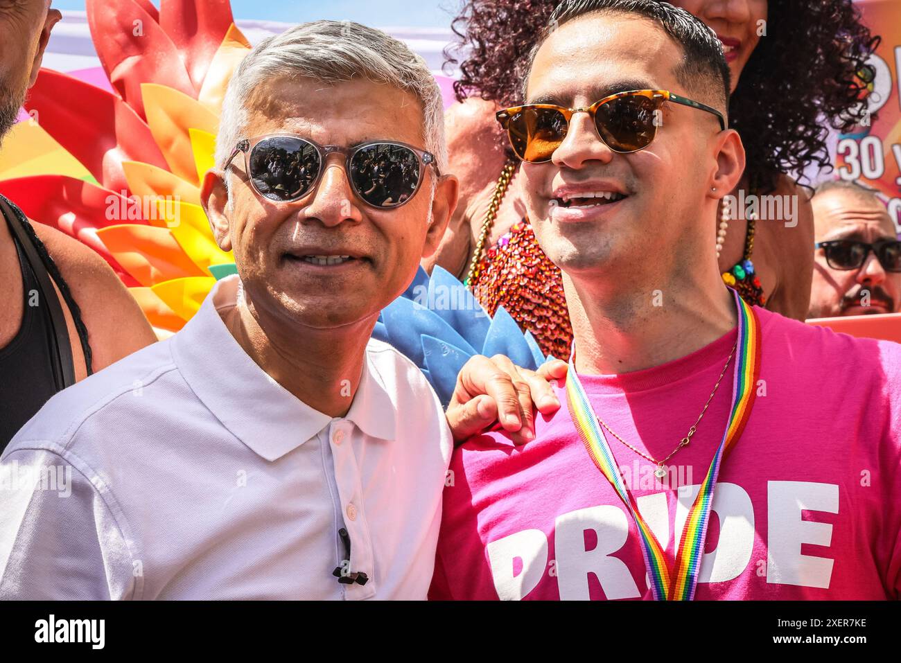 London, UK. 29th June, 2024. Mayor of London Sadiq Khan, accompanied by ...