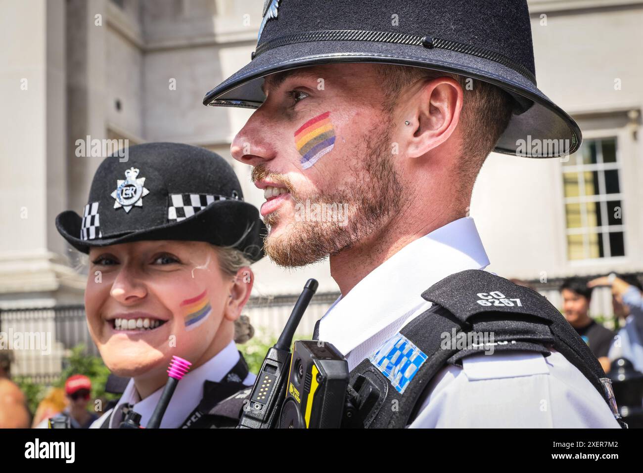 London, UK. 29th June, 2024. Met Police officers join in the spirit of ...
