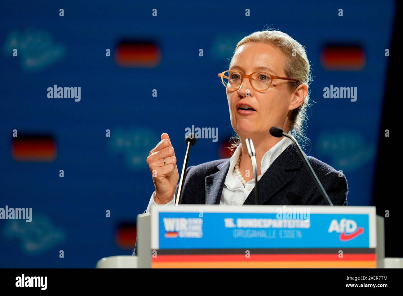 Dr. Alice Weidel waehrend des 15. Bundesparteitag der AfD in der ...