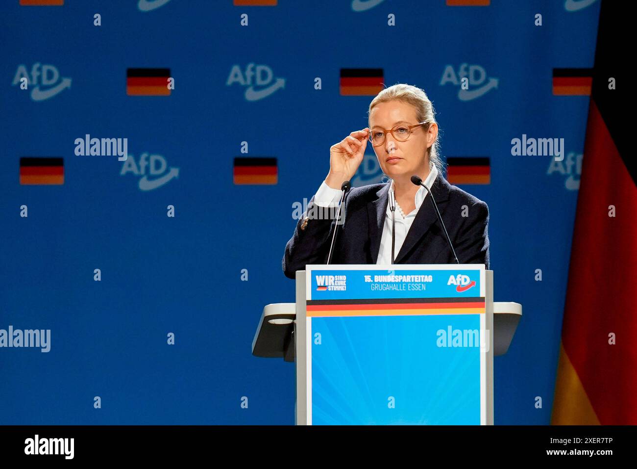 Dr. Alice Weidel waehrend des 15. Bundesparteitag der AfD in der ...