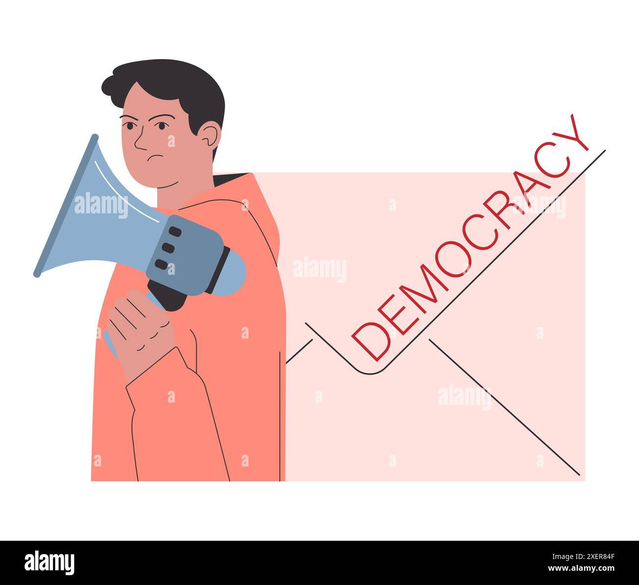 Democracy. Political system, liberty and voting principle. Rule of law ...