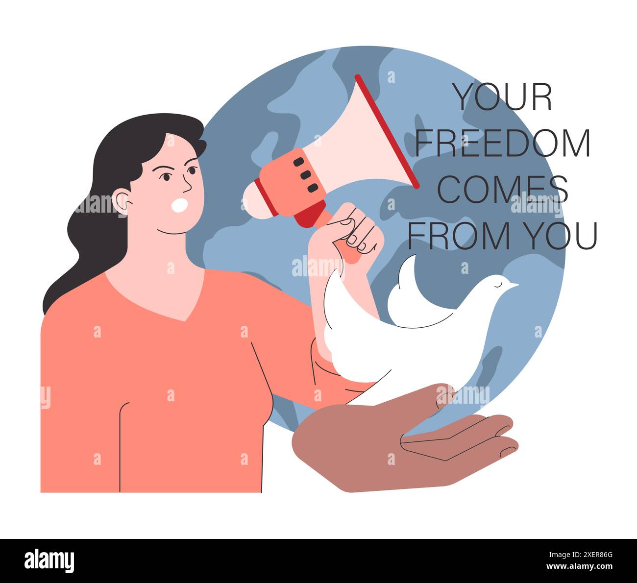 Democracy. Political system, liberty and voting principle. Rule of law ...