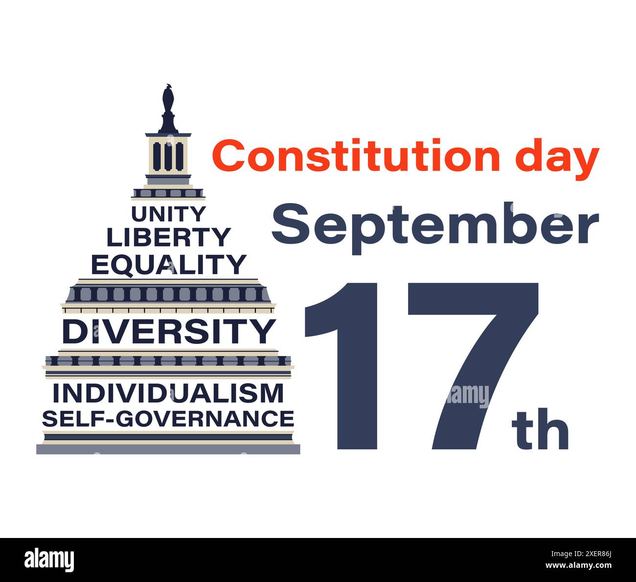 American constitution day. National USA holiday on September 17th ...