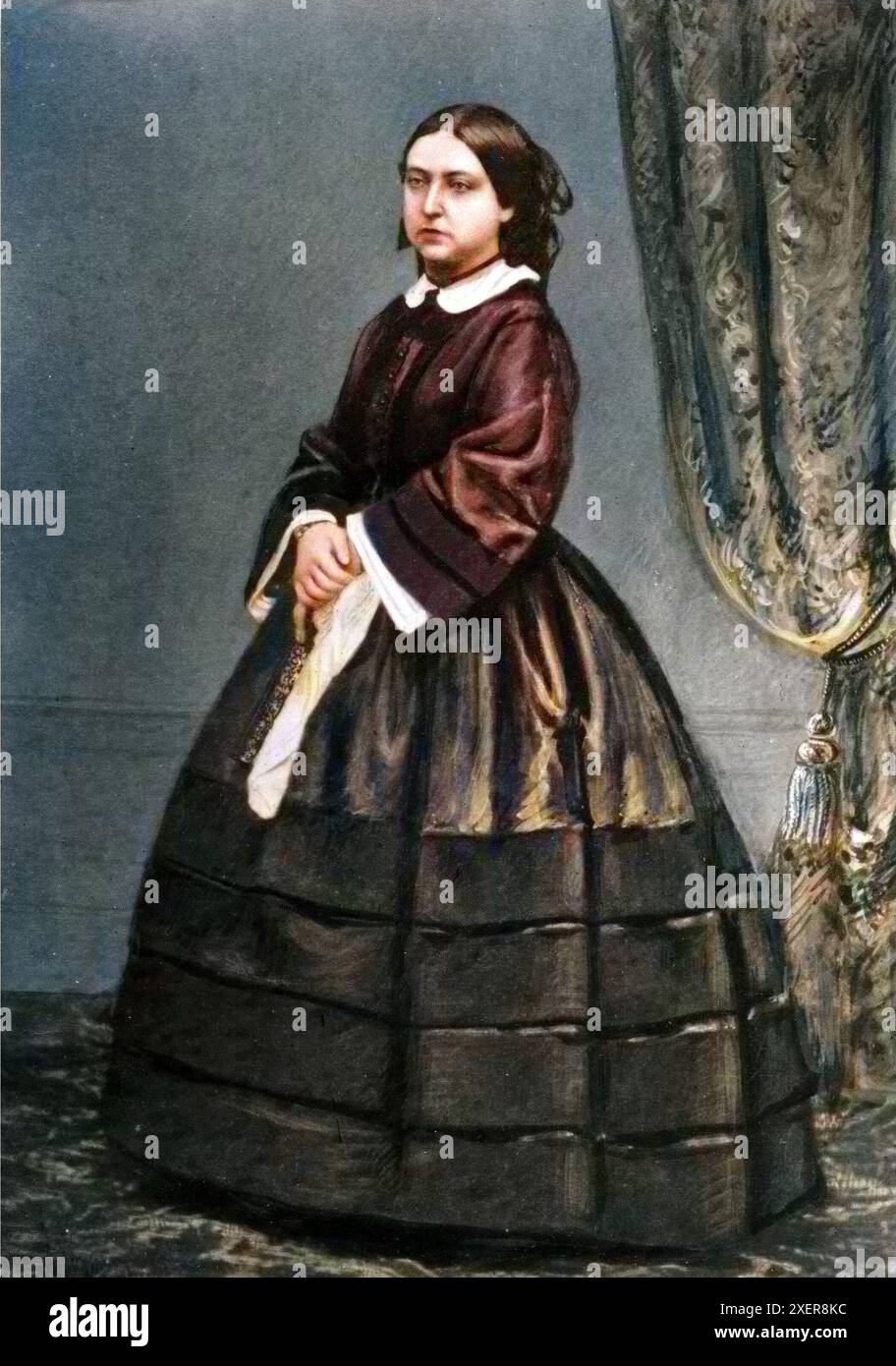 Queen Victoria in 1860 - after John Jabez Mayall - Later coloring Stock Photo - Alamy