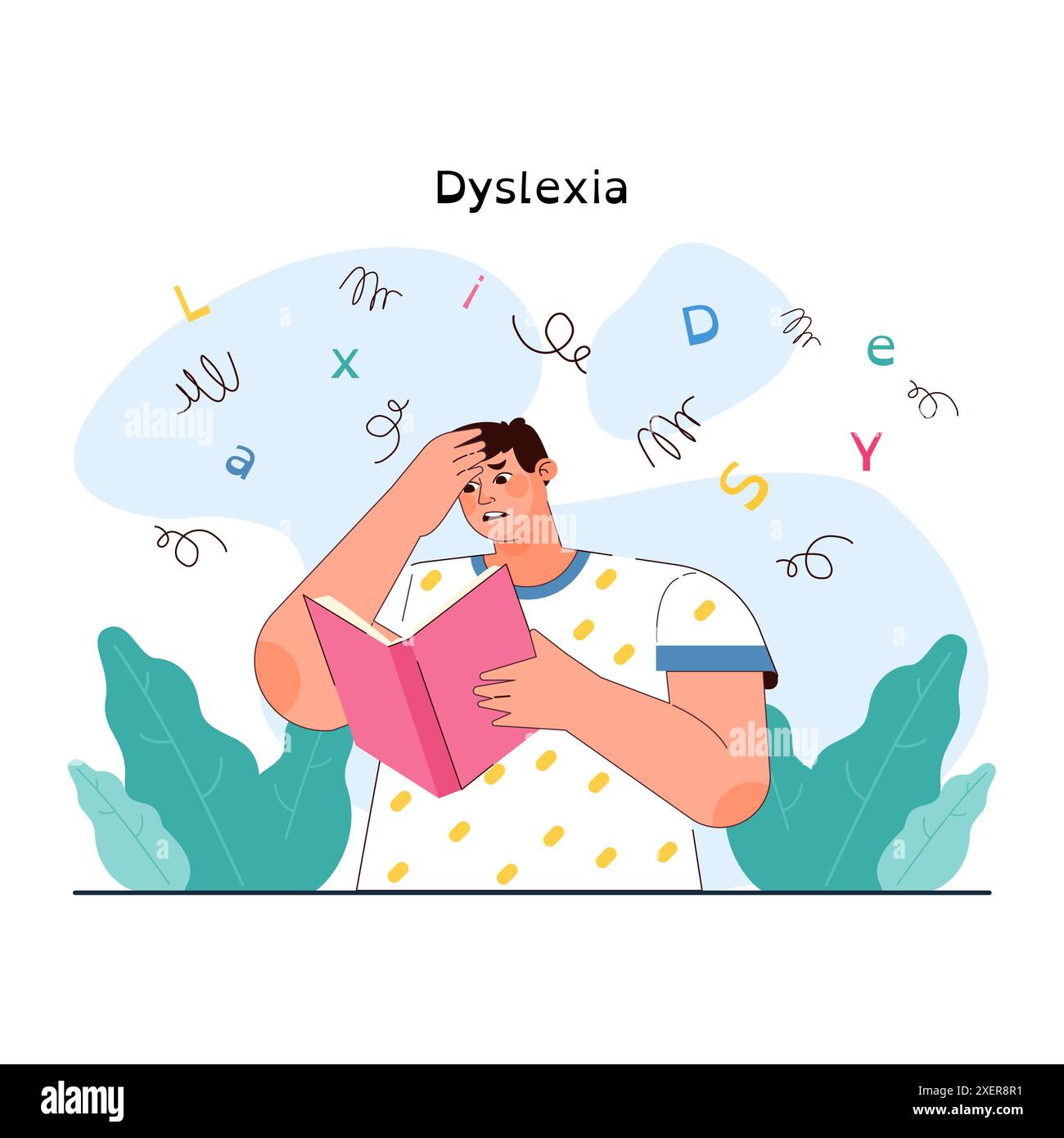 Dyslexia. Learning disorder or disability. Reading, writing or ...