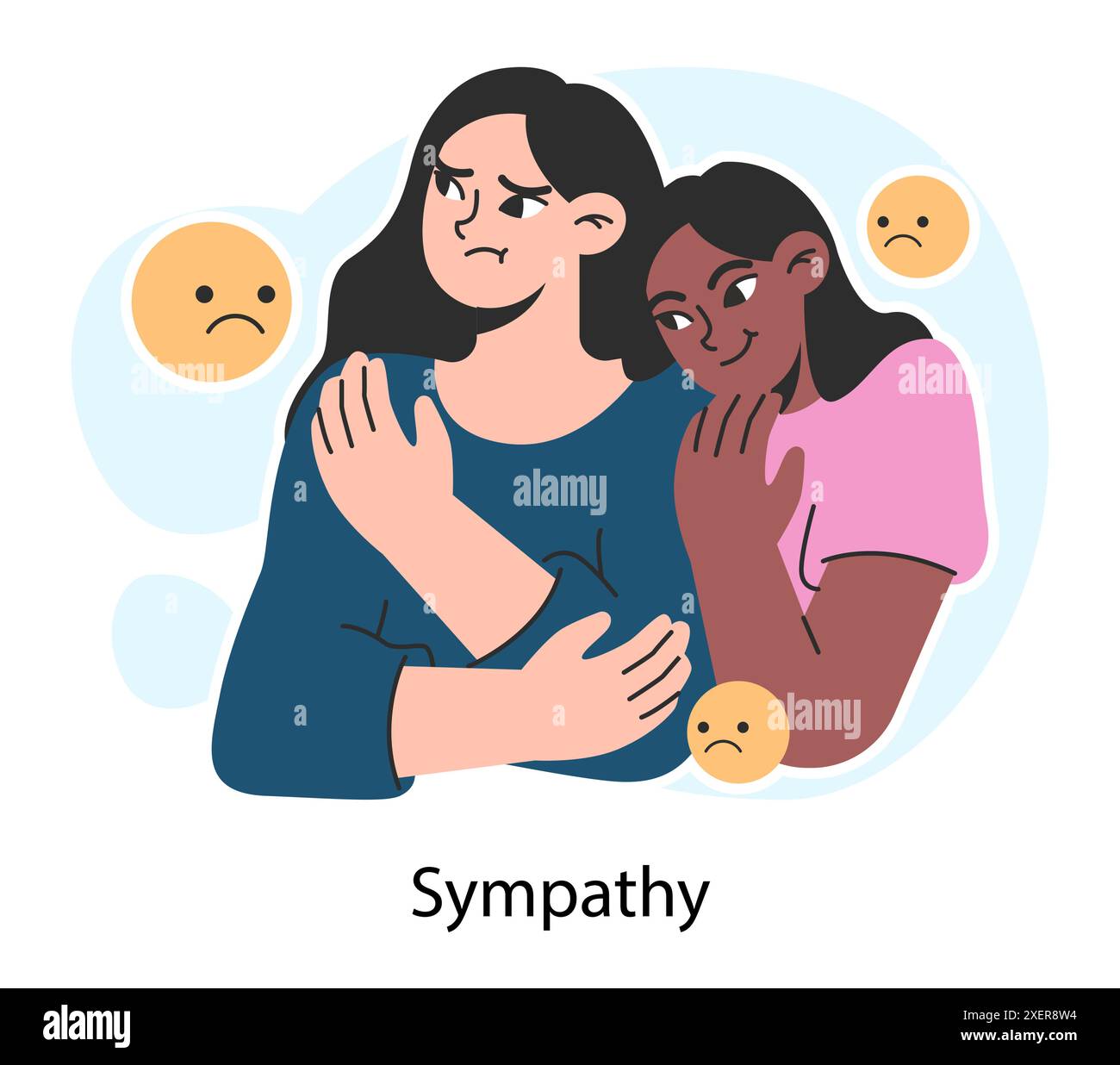 Empathy. Deep understanding of emotions, sympathy and compassion ...