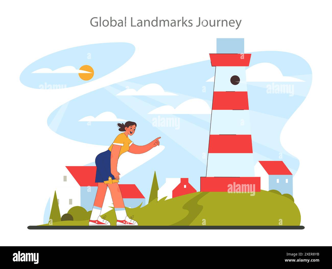 Solo travel. Character traveling to global landmarks. world's famous ... Solo travel. Character traveling to global landmarks. world's famous ...