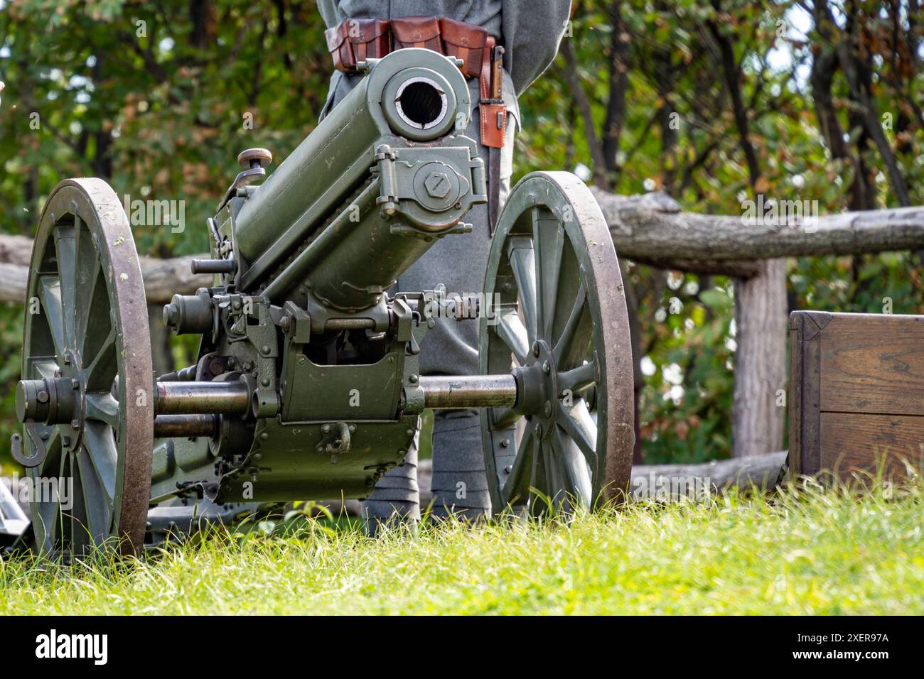 Old hungarian-made World War I Skoda 75 mm mountain cannon Stock Photo - Alamy