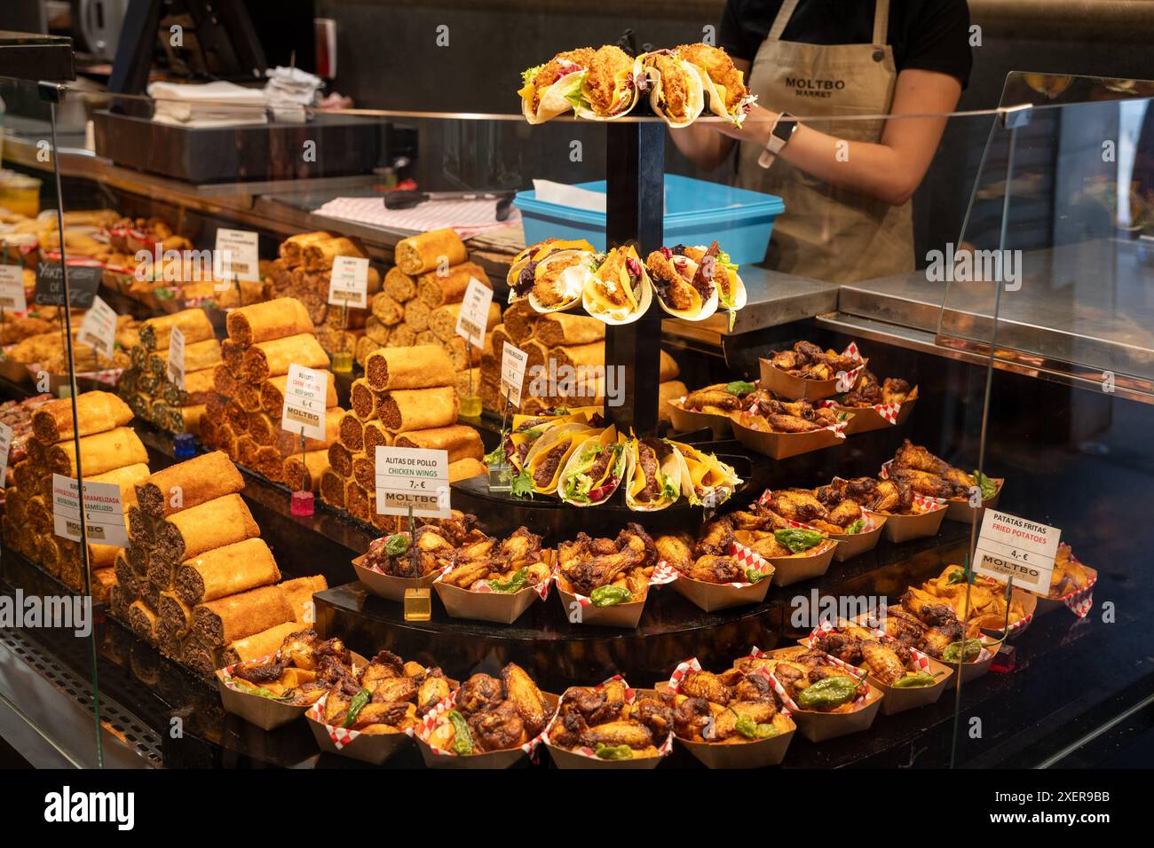 spanish market food and snacks Stock Photo - Alamy