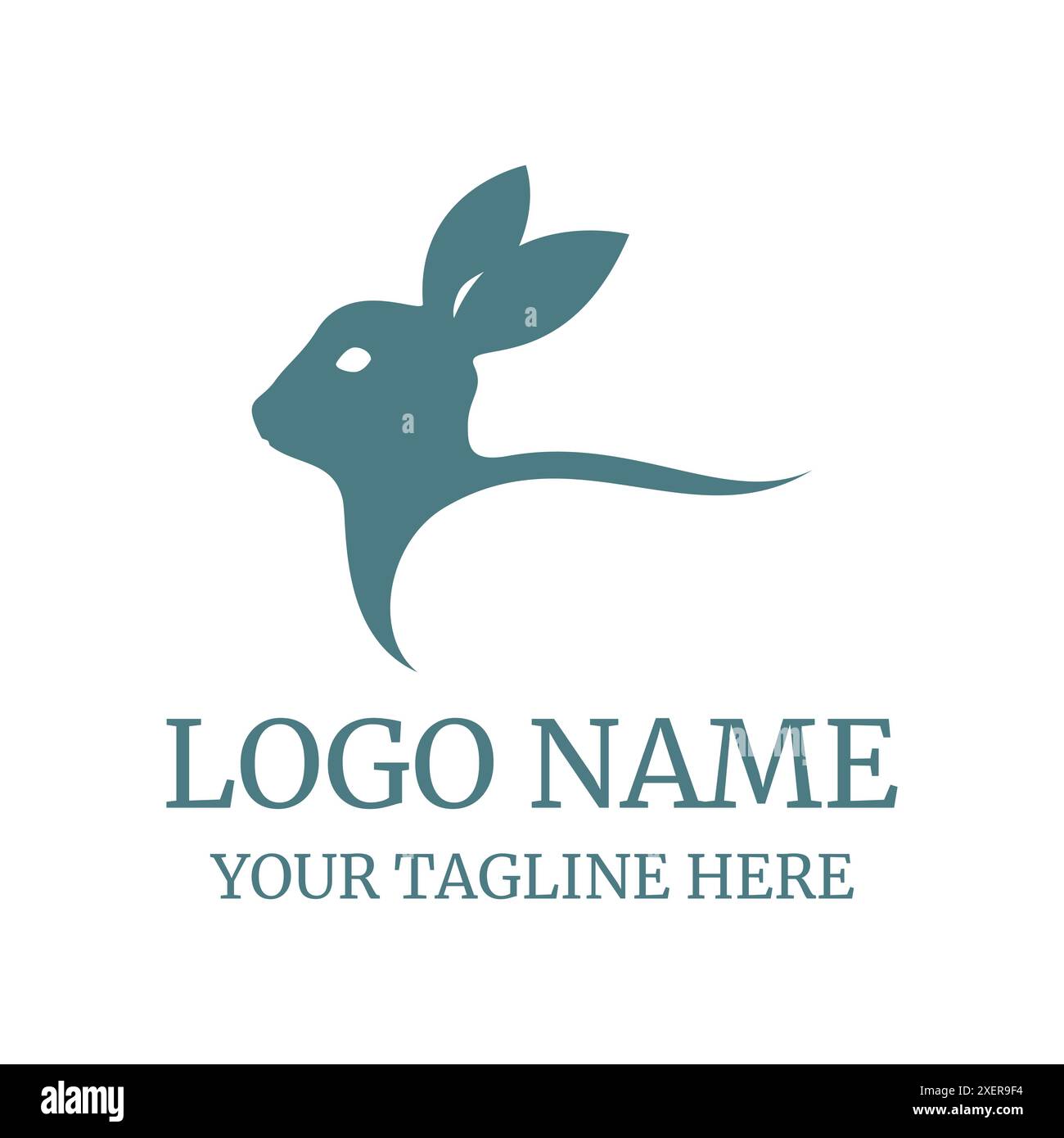 Rabbit logo vector illustrations design icon symbol Stock Vector Image ...