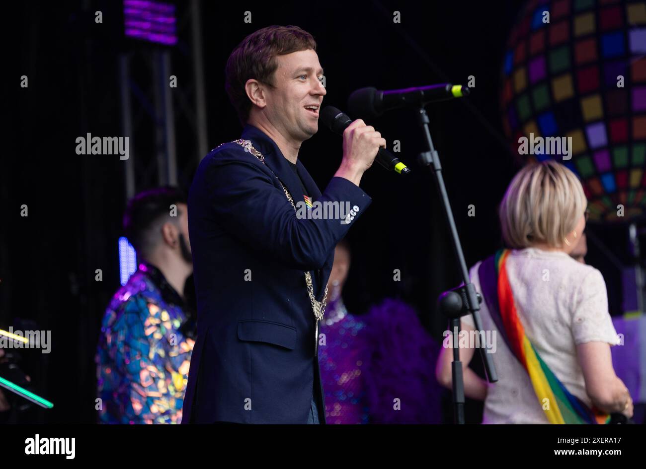Lord Mayor of Dublin James Geoghegan takes part in a Dublin Pride event ...