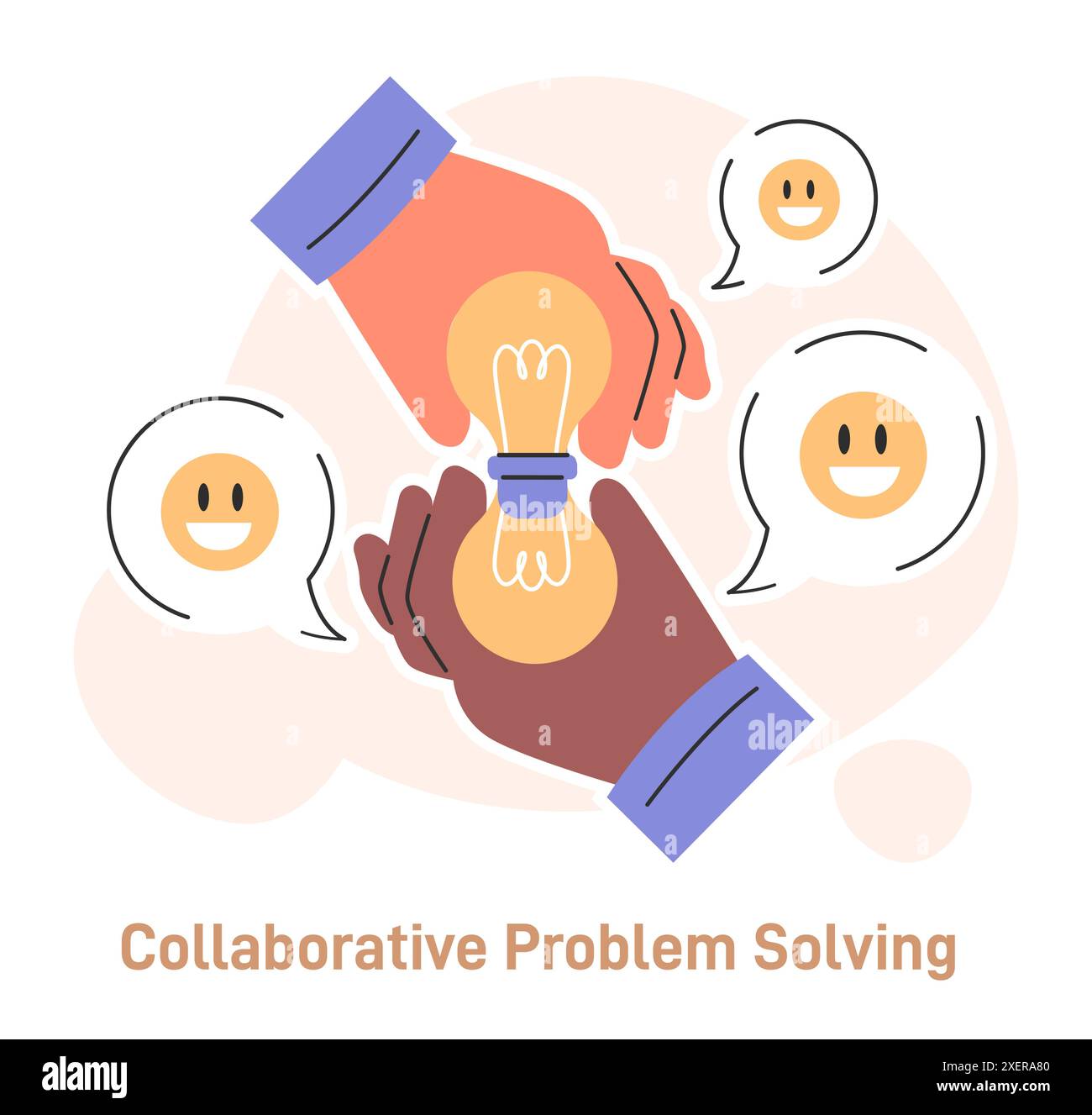 Collaborative problem solving. Character with conflict resolution skill ...