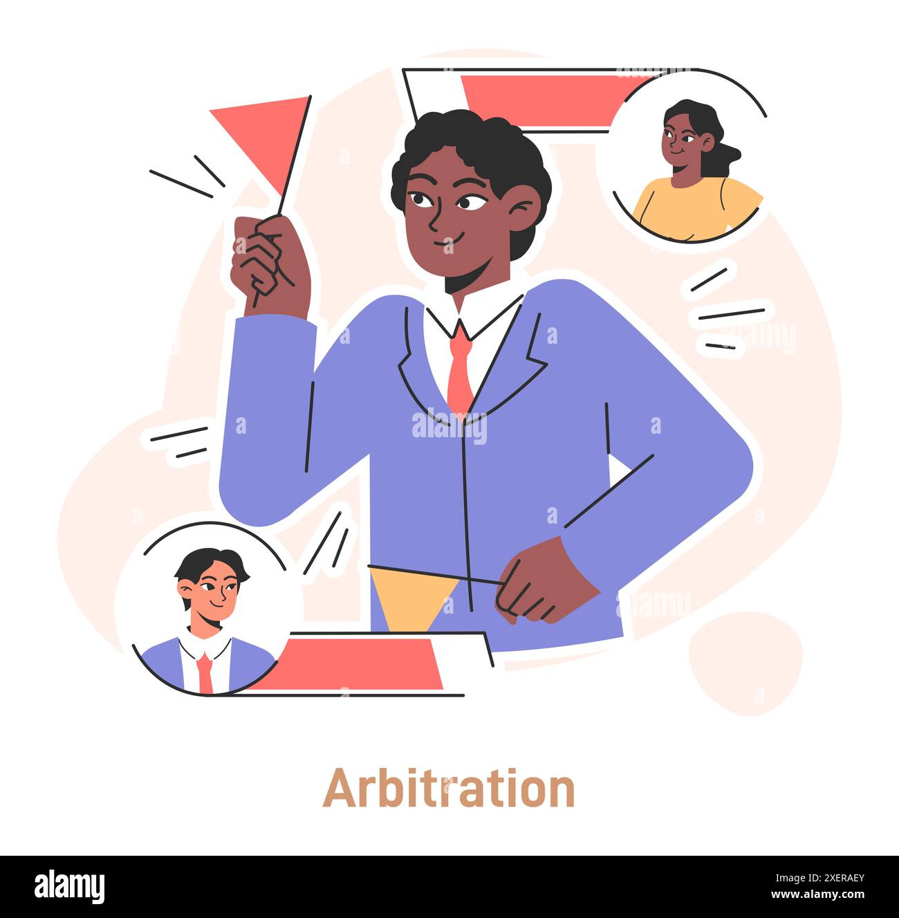 Person resolving conflict Stock Vector Images - Alamy