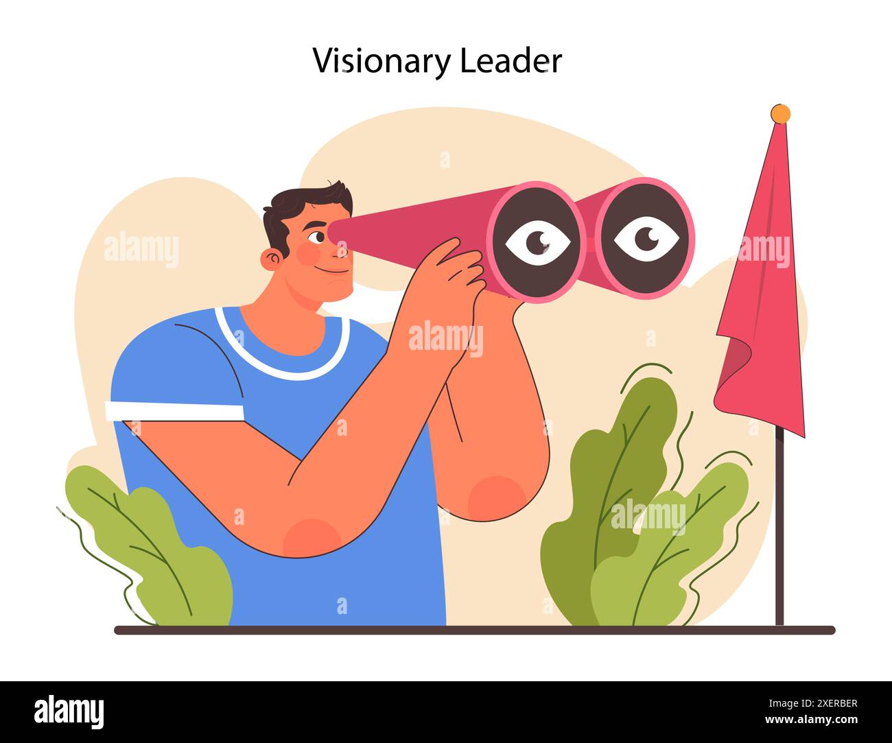 Visionary leadership skill. Top manager professional quality leading a ...