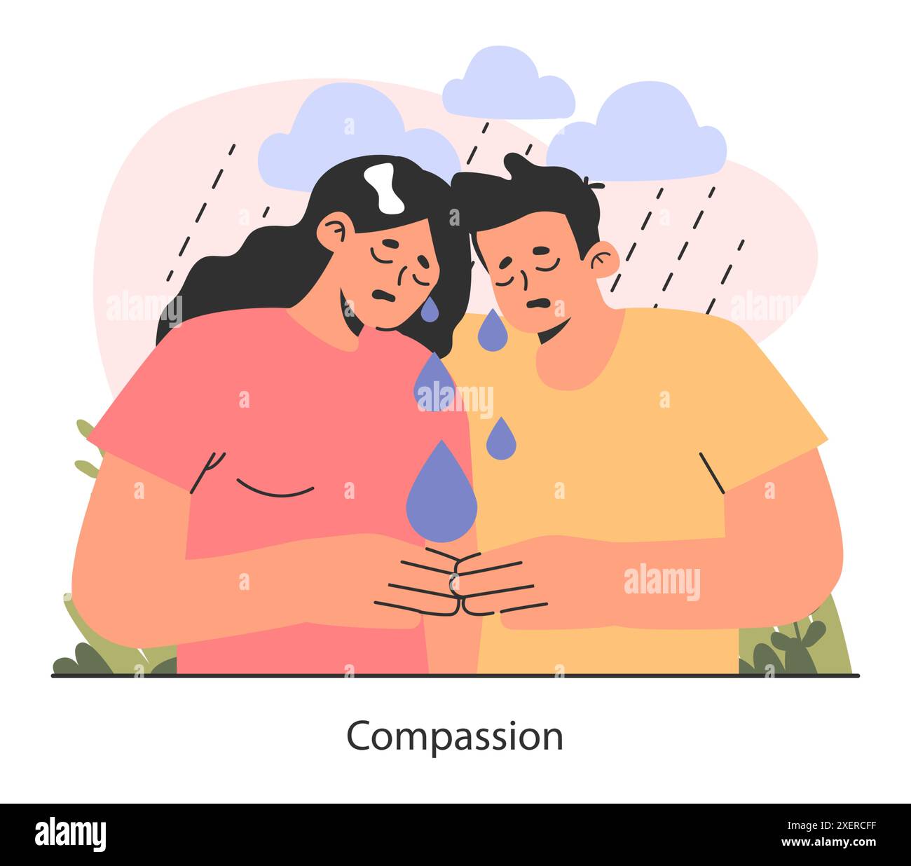 Empathy. Deep understanding of emotions, sympathy and compassion ...